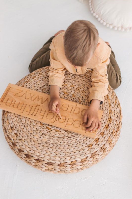 Montessori Alphabet tracing board - Woodinout