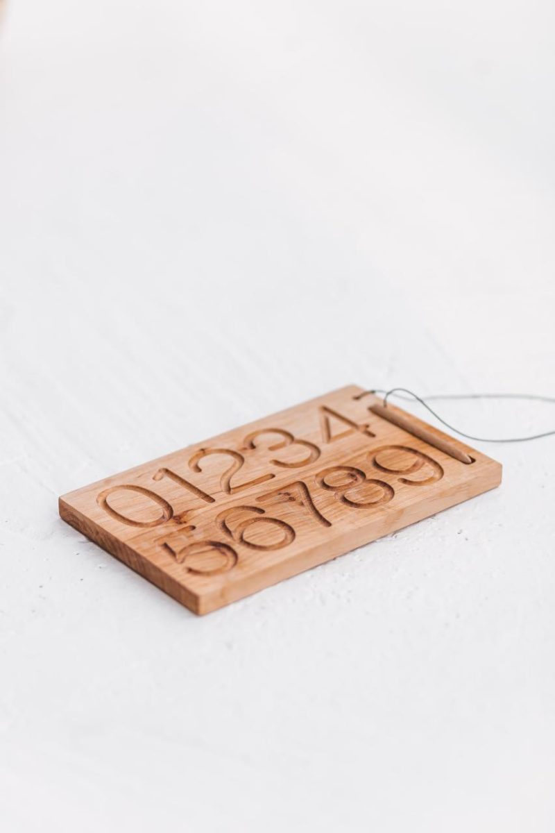 Wooden Tracing numbers 1 to 10 board - Woodinout