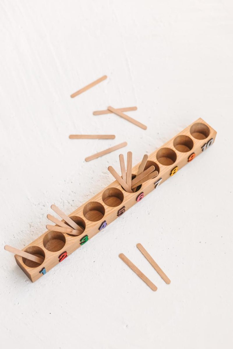 Wooden Counting sticks Sorting toy - Woodinout © Montessori toys